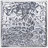 Silver Enigma Polished Steel Silver Leaf 3D Abstract Metal Wall Art