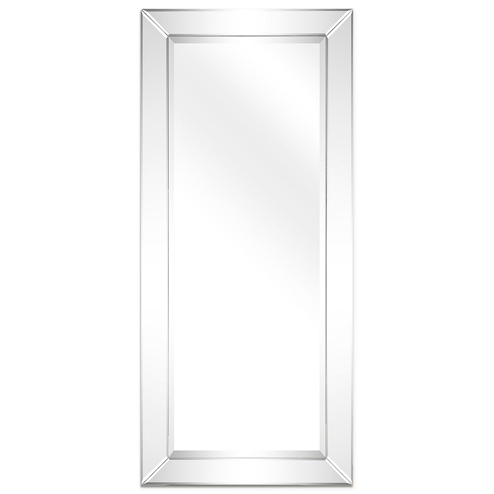 Modern Beveled Rectangle Horizontal or Vertical Wall Mirror