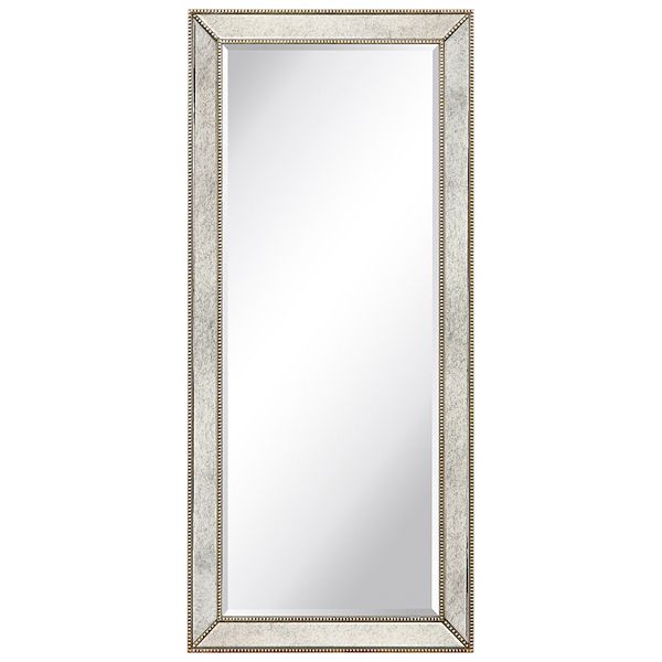 Champagne Bead Beveled Rectangle Wall Mirror