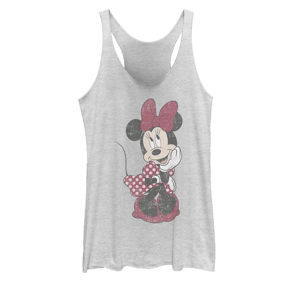 Disney's Mickey And Friends Minnie Mouse Shy Vintage Racerback Tank Top