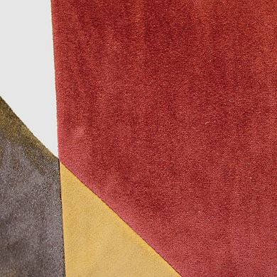 Edie@Home Angular Colorblock Square Throw Pillow