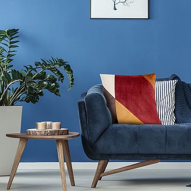 Edie@Home Angular Colorblock Square Throw Pillow