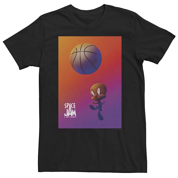 Big & Tall Space Jam: A New Legacy Tweety Bird With Basketball Poster Tee