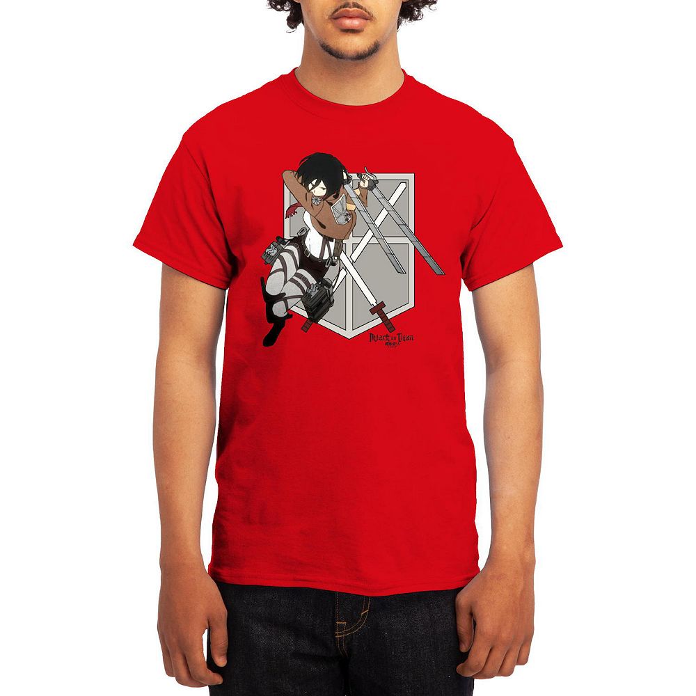 Men's Attack on Titan Mikasa Flying Emblem Tee