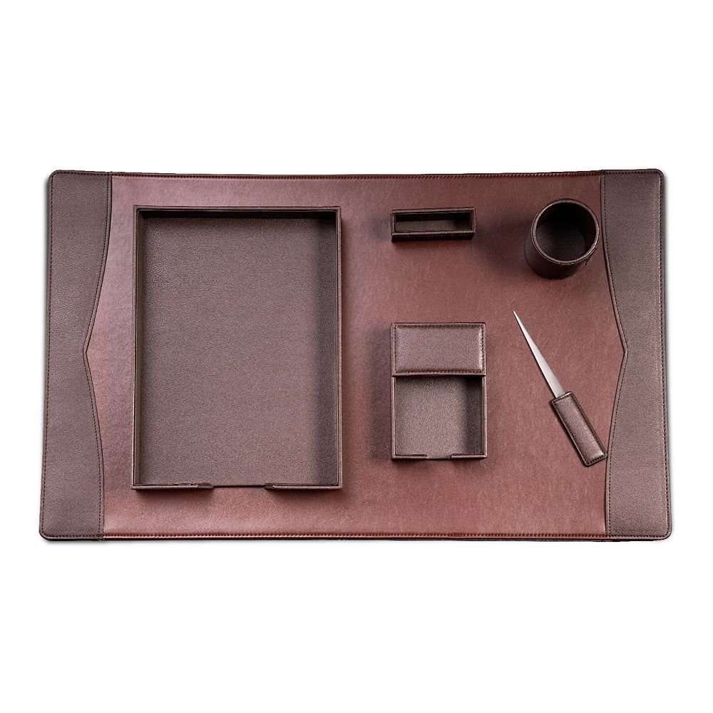 6-pc. Leather Desk Set