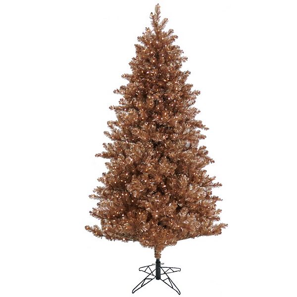 National Tree Company 7.5-ft. Pre-Lit Rose Gold Finish Artificial ...