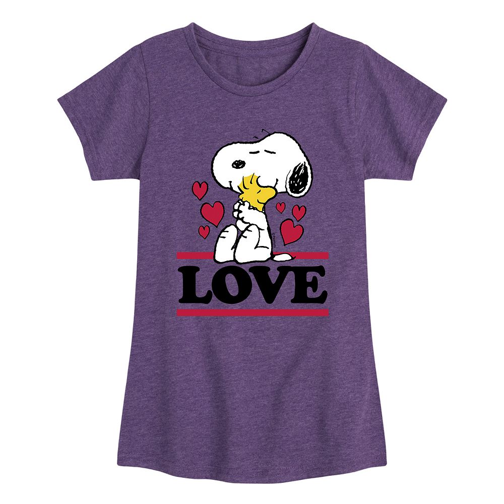 Girls 7-16 Peanuts Love Snoo'py Hugging Graphic Tee