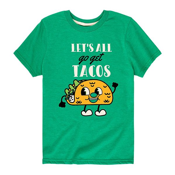 Boys 8-20 Lets All Go Get Tacos Graphic Tee