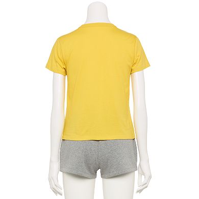 Juniors' Vans Yellow "Vans" Logo Graphic Tee