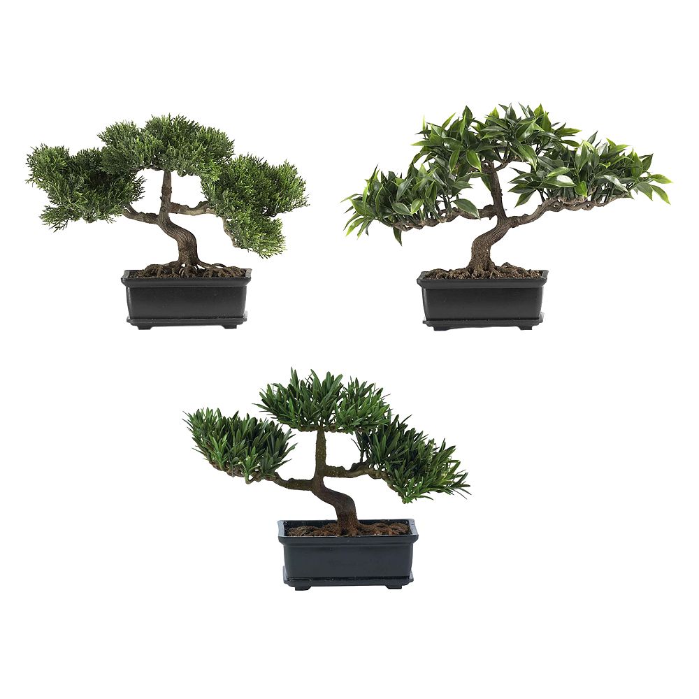 nearly natural 3-pc. Silk Bonsai Tree Set