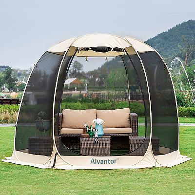 Alvantor Pop Up Screen Tent Camping Tent Canopy Gazebo 10 x10