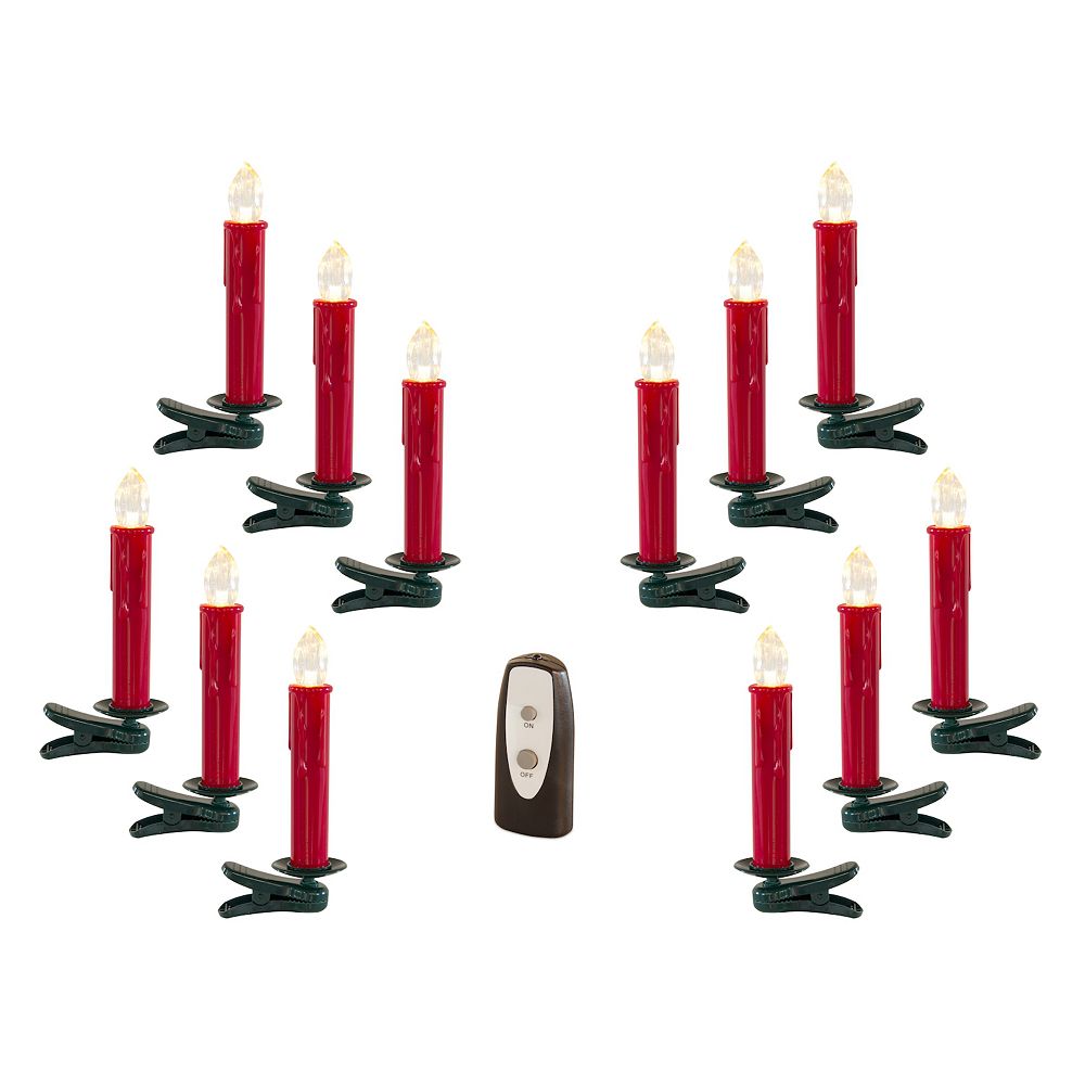 LED Red Clip-On Taper Flameless Candle