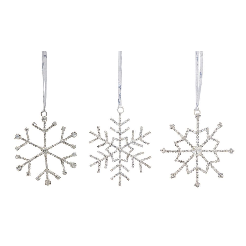Jeweled Snowflake Wall Decor 12-piece Set