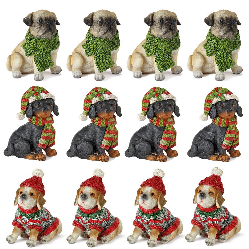 Winter Dog Table Decor 12-piece Set