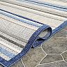 Superior Modern Casual Stripe Indoor Outdoor Area Rug