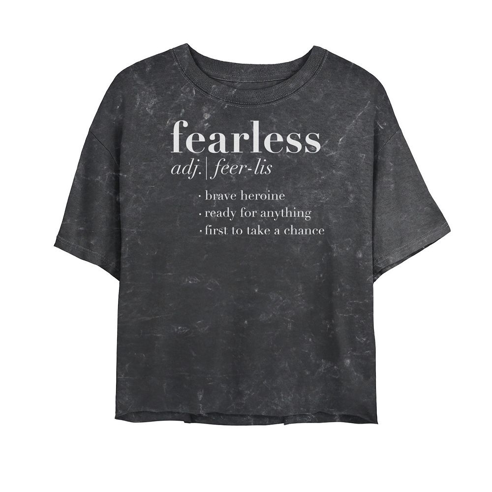 Juniors' Fearless Definition Bombard Wash Cropped Tee