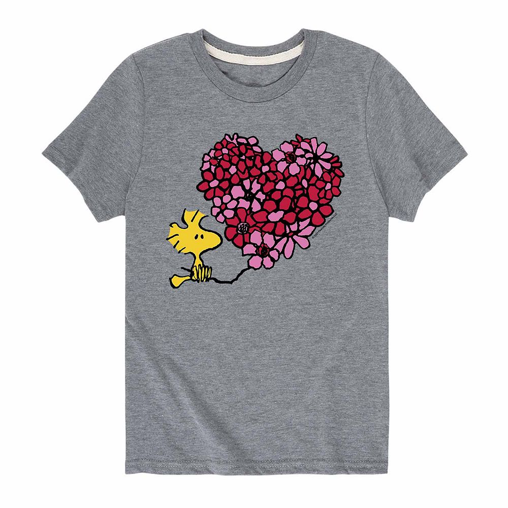 Boys 8-20 Peanuts Floral Heart Graphic Tee