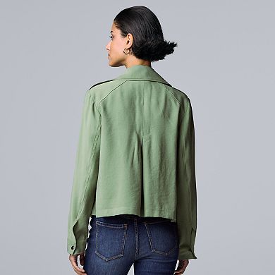 Women's Simply Vera Vera Wang Draped Open-Front Jacket