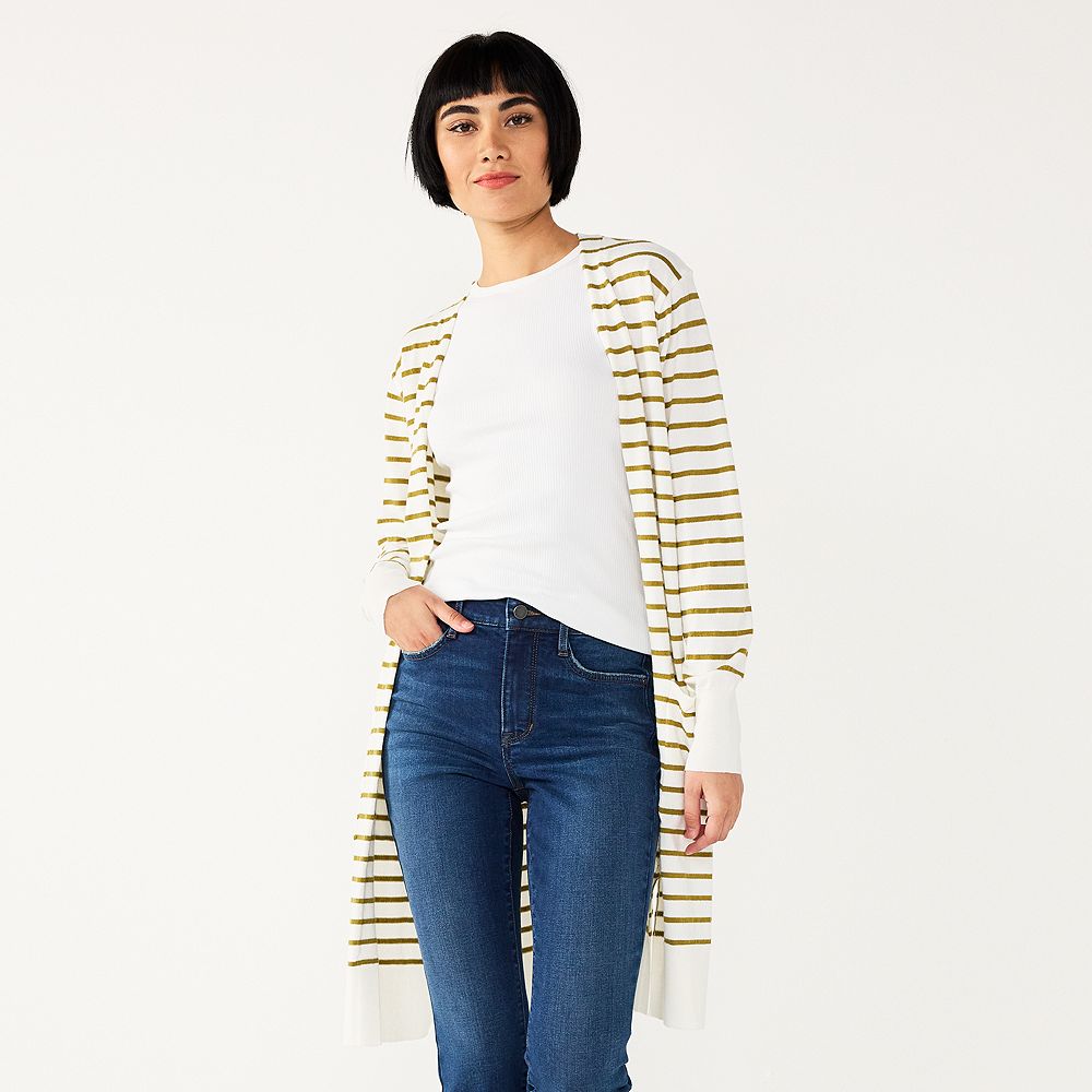 Women's Nine West High Slit Duster Cardigan