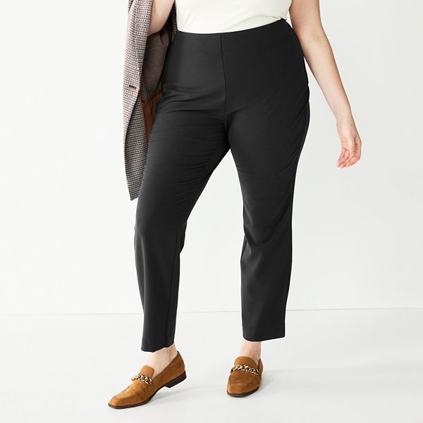 Plus Size Nine West High Rise Side Zip Skinny Ankle Pants