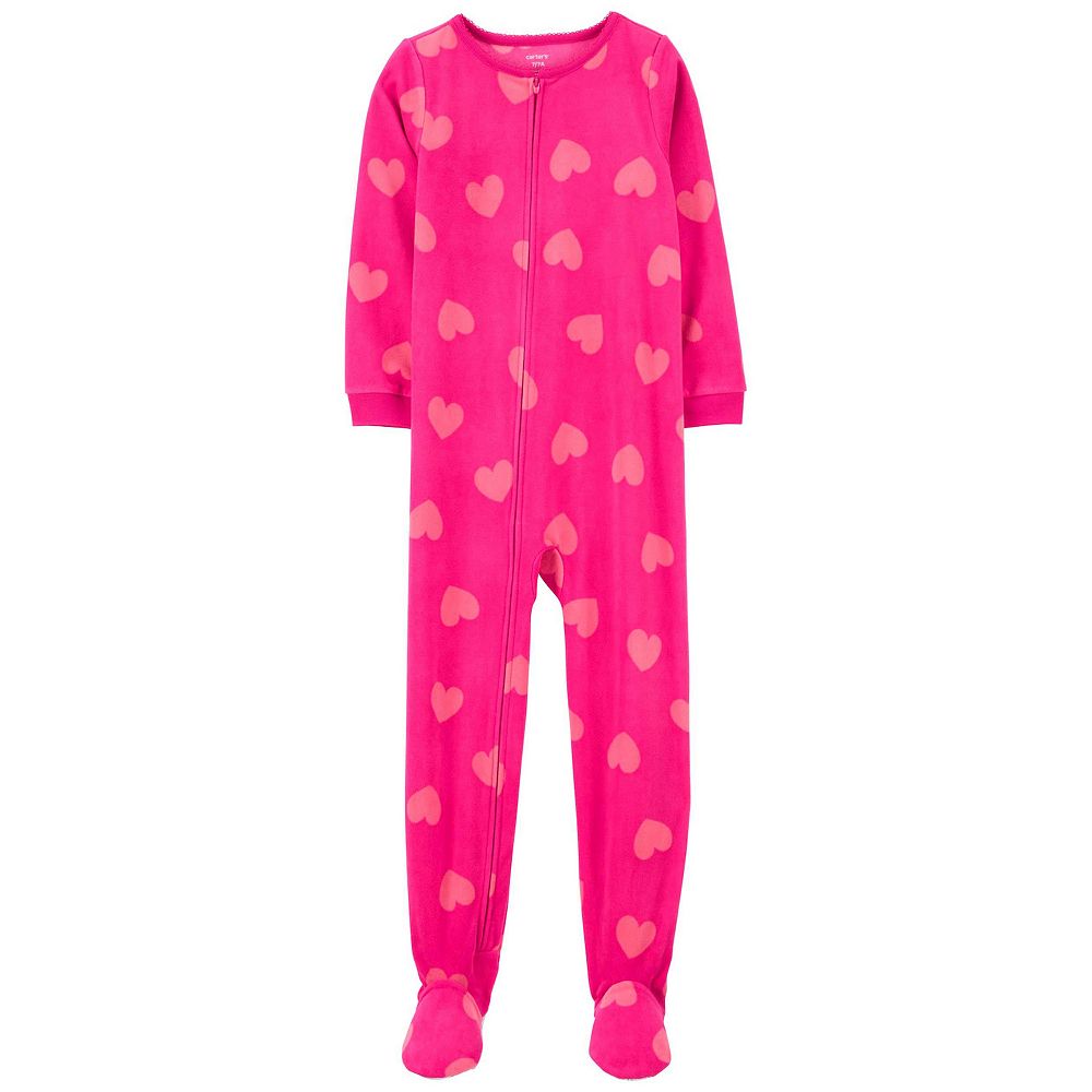 Girls 4-14 Carter's Fleece One-Piece Footed Pajamas
