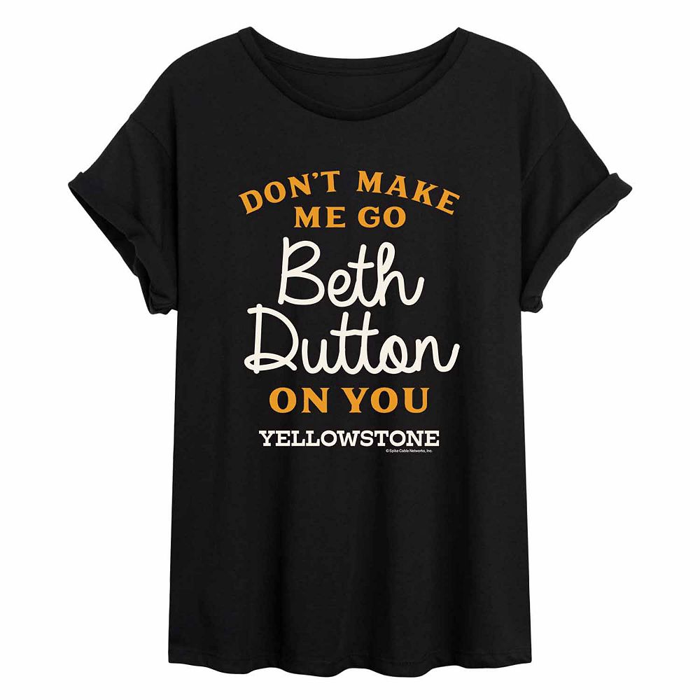Juniors' Yellowstone Beth Dutton Oversized Tee
