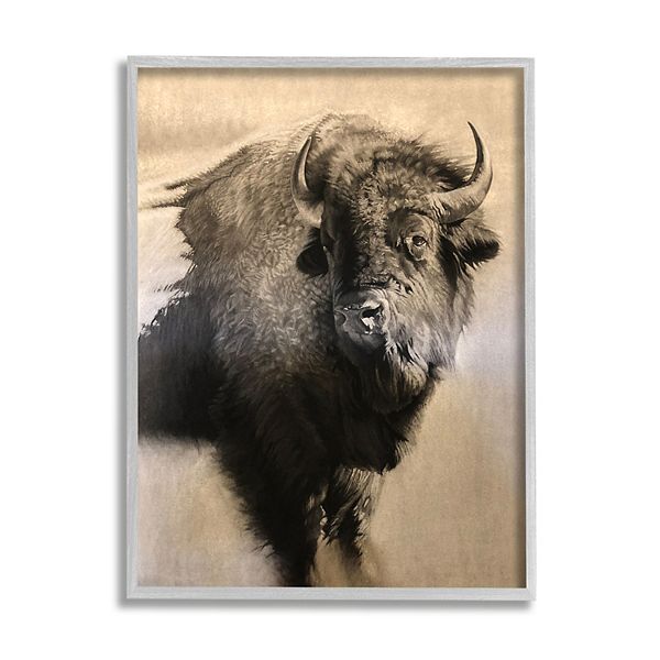 Stupell Home Decor Young Bull Rustic Framed Wall Art