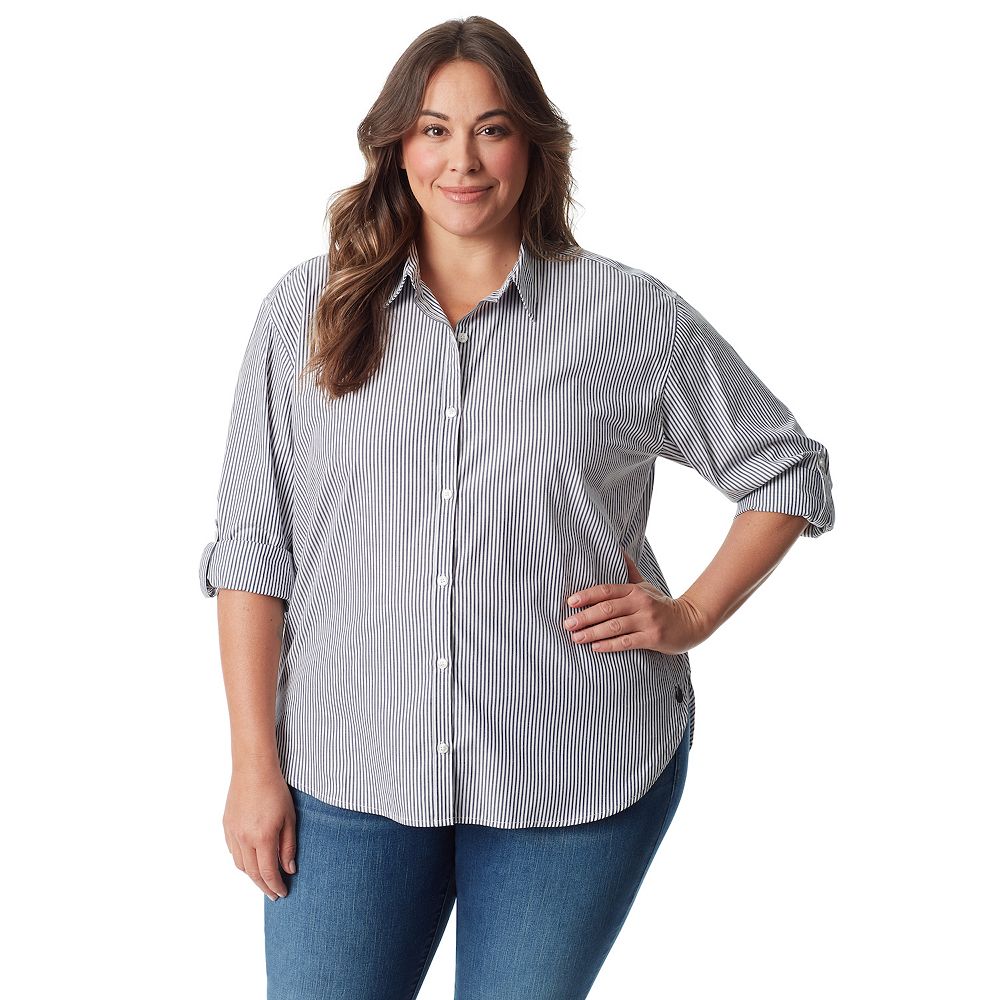 Plus Size Gloria Vanderbilt Amanda Button-Down Shirt