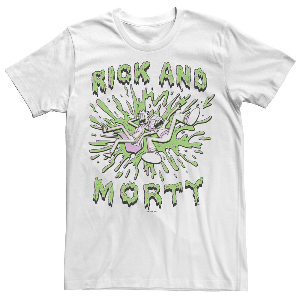 Men's Rick & Morty Dripping Slime Duo Portrait Tee