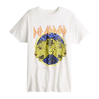 Junior's Def Leppard Tiger Oversized Tee