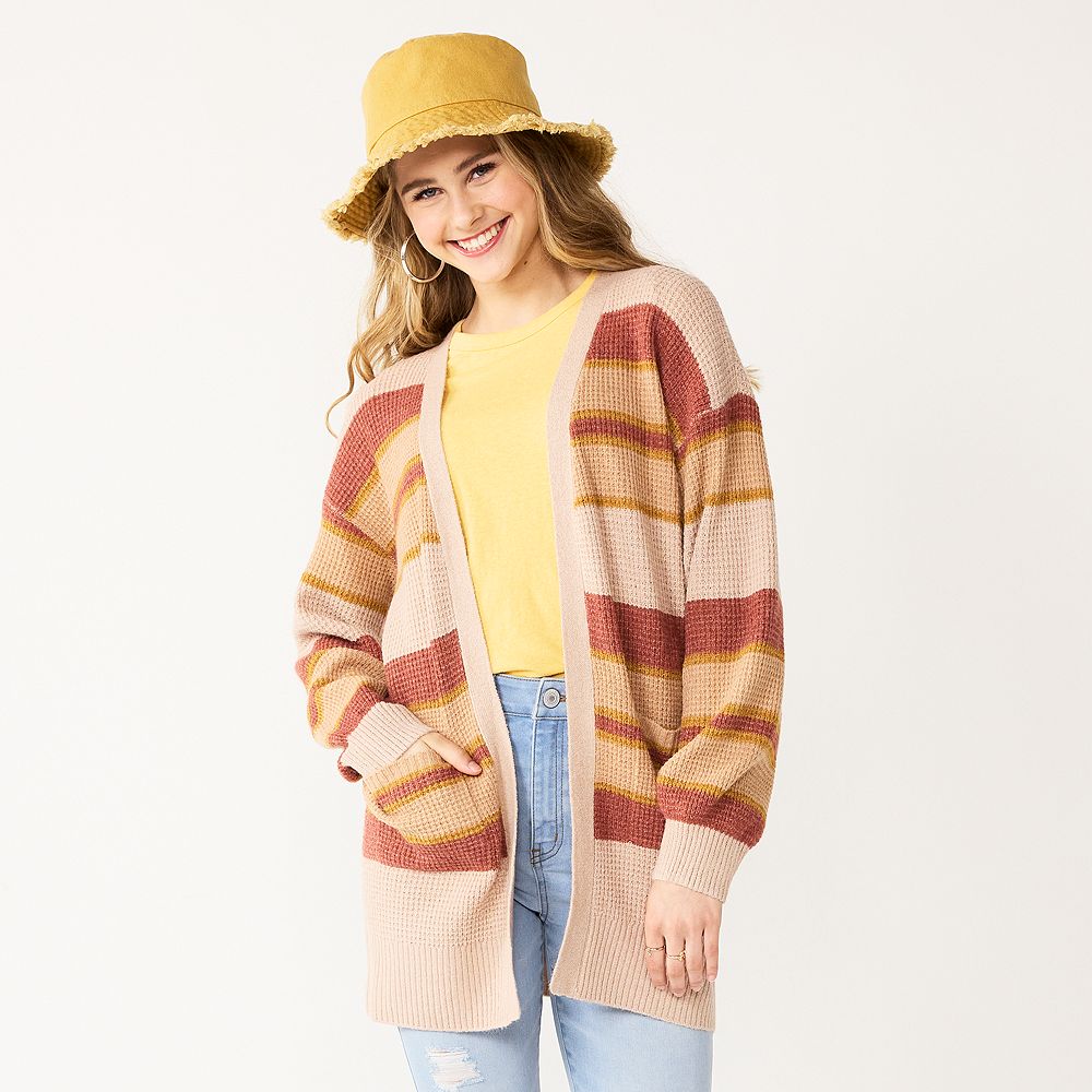 Juniors' SO® Waffle Cardigan