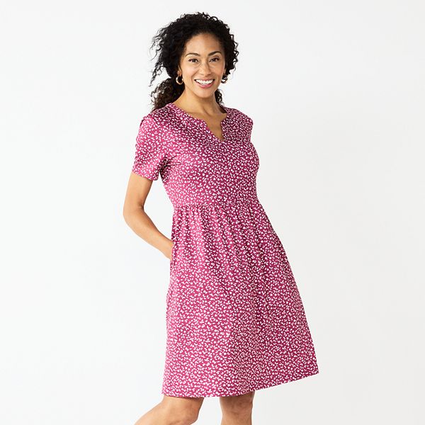 Women's Croft & Barrow® Classic Comfort Collection Henley Dress