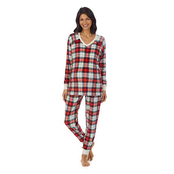 Maternity Cuddl Duds® Velour Fleece V Neck Pajama Top And Pajama Jogger