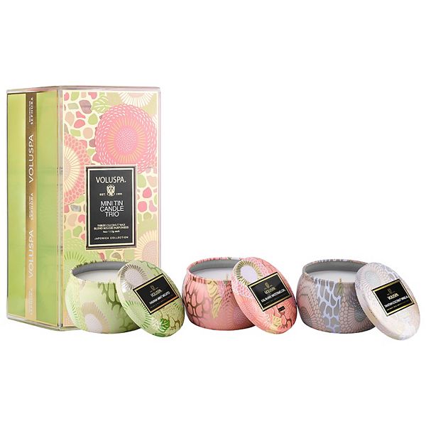 Voluspa Mini Spring Tin Candle Set