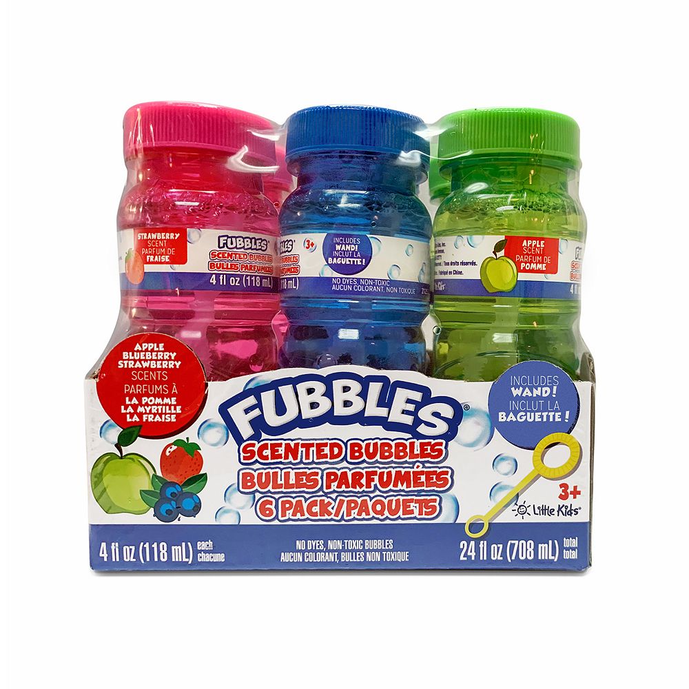Little Kids Fubbles 4-Ounce Scented Bubbles 6-Pack Bubble Solution Bottles
