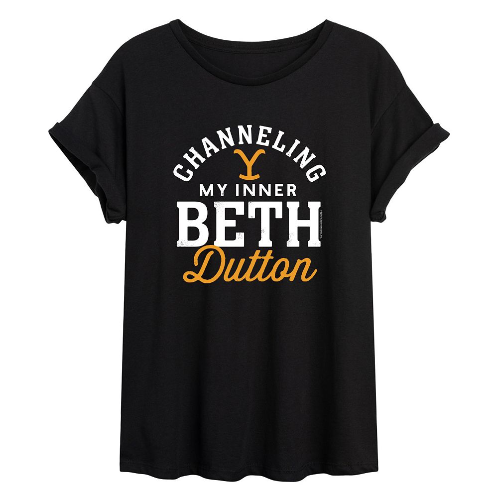 Juniors' Yellowstone Beth Oversized Tee
