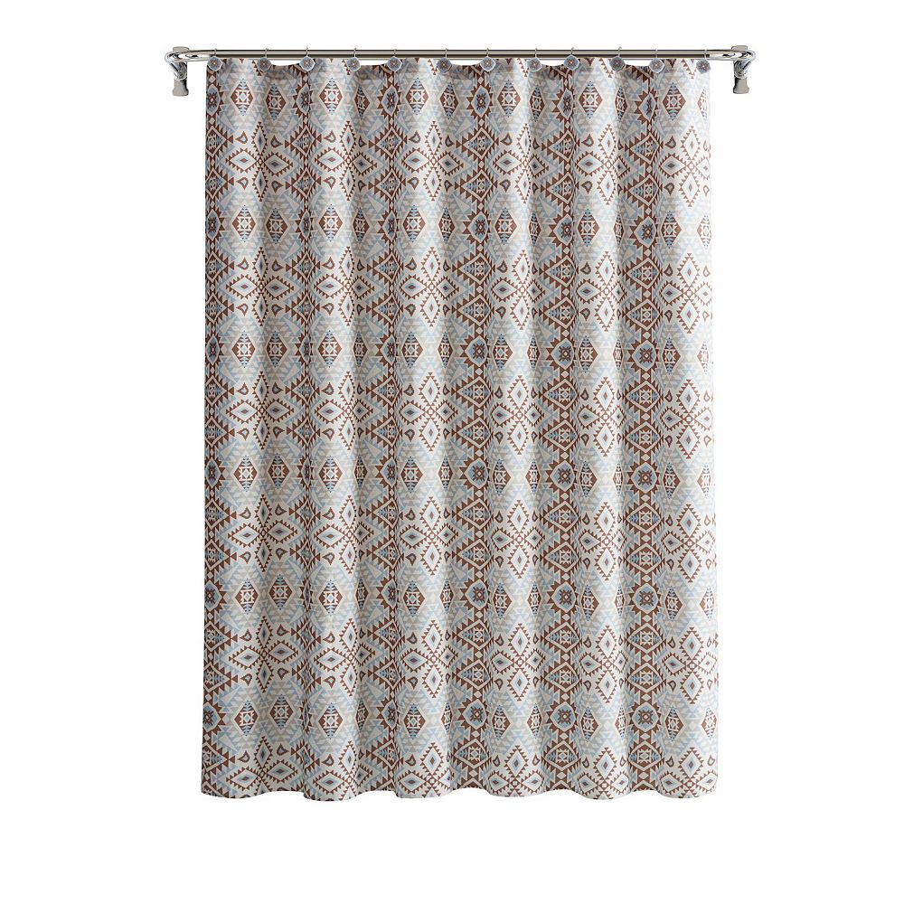 Bearpaw Adriel Southwestern Printed Rust Shower Curtain Set