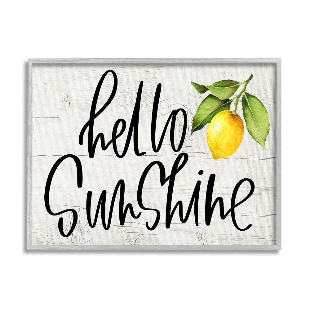 Stupell Home Decor Hello Sunshine Lemon Branch Wall Art