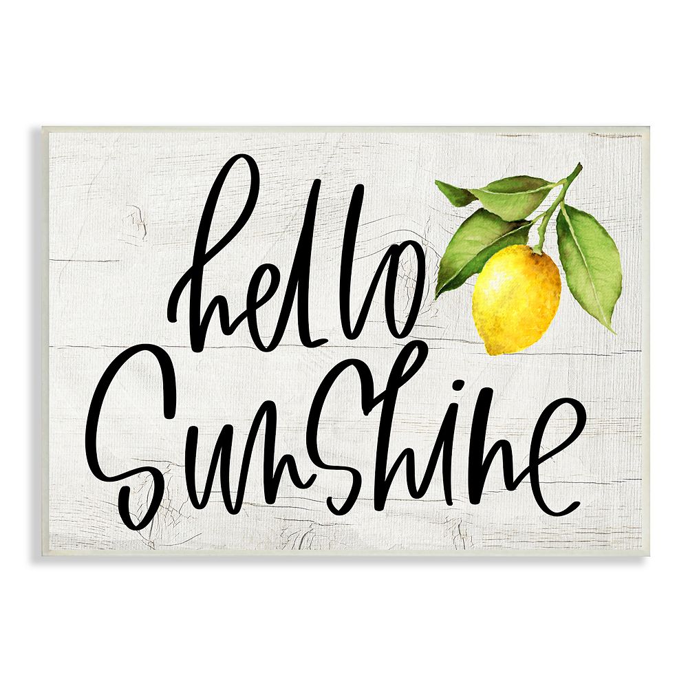 Stupell Home Decor Hello Sunshine Lemon Branch Wall Art