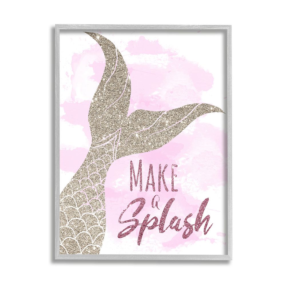 Stupell Home Decor Make A Splash Mermaid Fin Wall Art