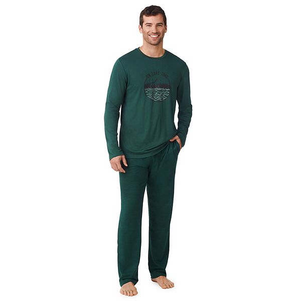 Mens Cuddl Duds Mens Cuddl Duds® Graphic Tee Classic Pajama Set