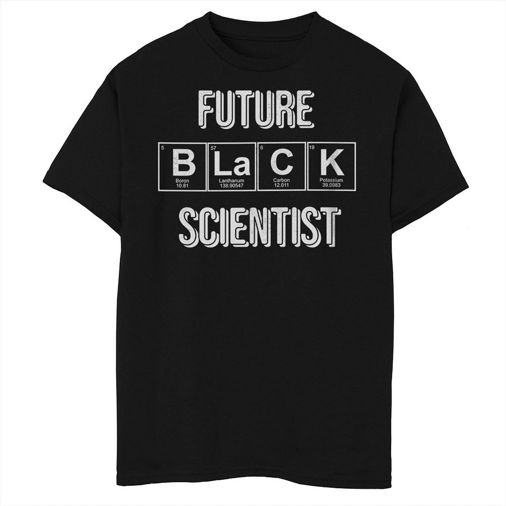 Boys 6-20 Future Black Scientist Periodic Table Tee
