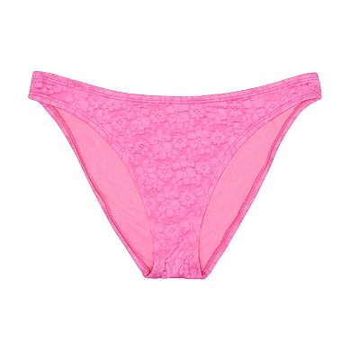 Juniors' Ninety-Nine Degrees° High Leg V-Hem Cheeky Swim Bottoms