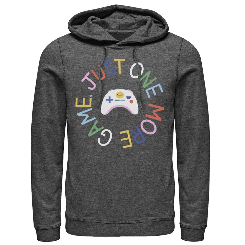 Men's Just One More Game Circled Text Controller Hoodie