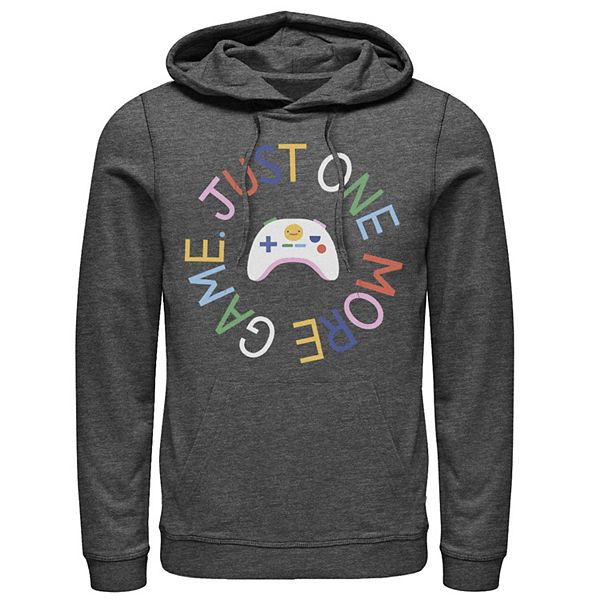 Men's Just One More Game Circled Text Controller Hoodie