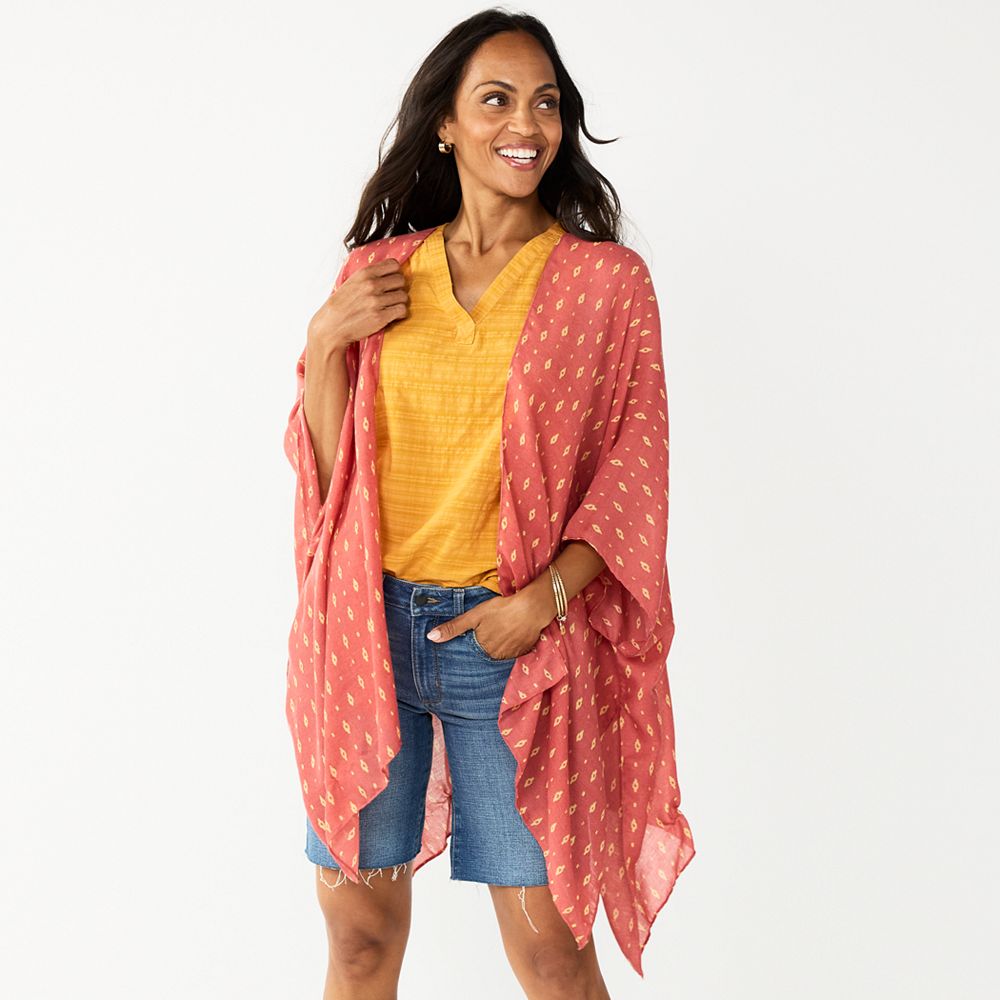 Women's Sonoma Goods For Life Zumo Geo Tacked Ruana