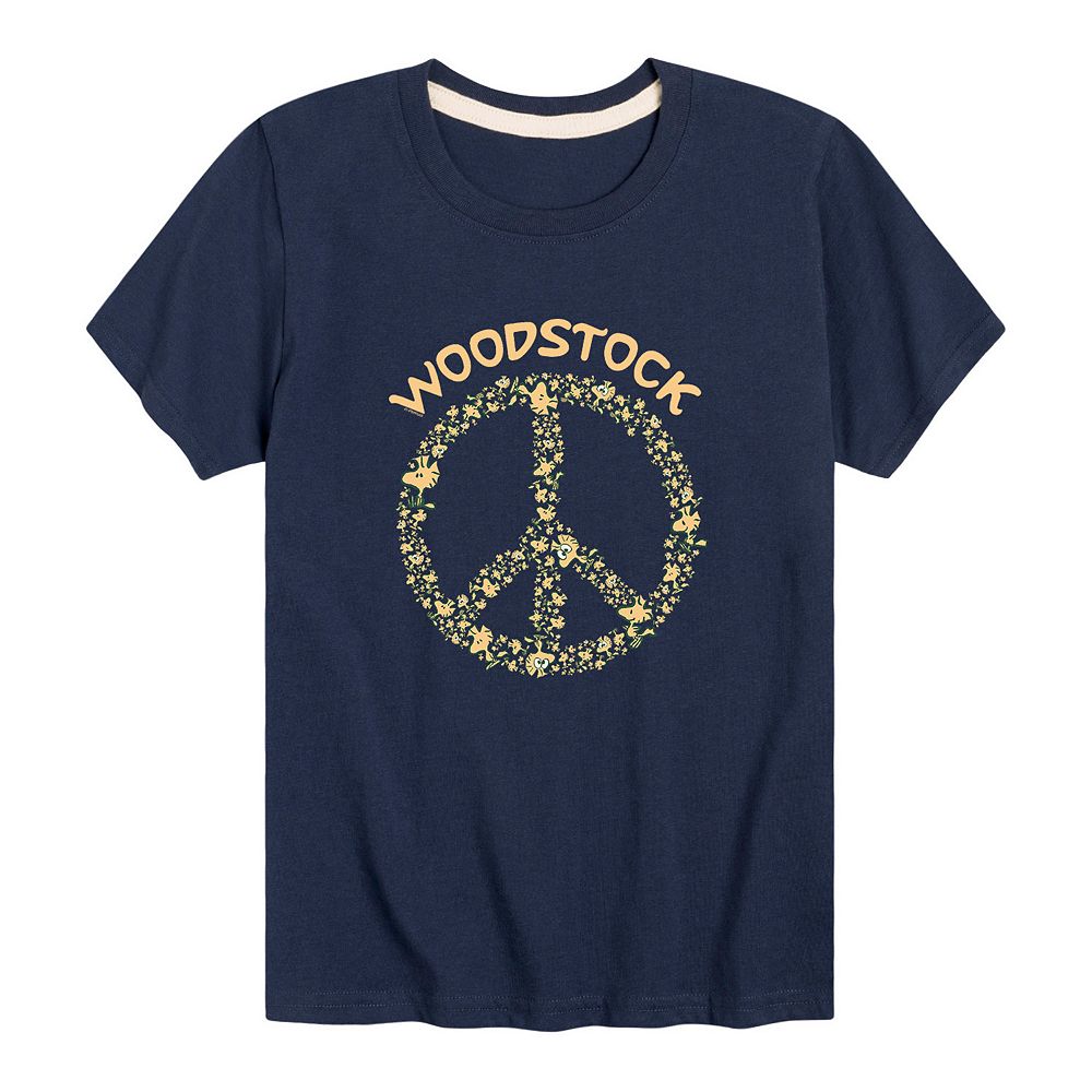 Boys 8-20 Peanuts Peace Sign Woodstock Tee
