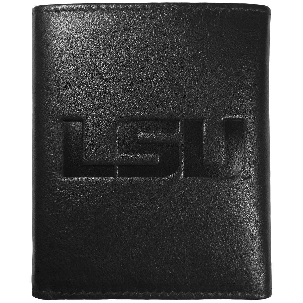 LSU Tigers Embossed Leather Trifold Wallet
