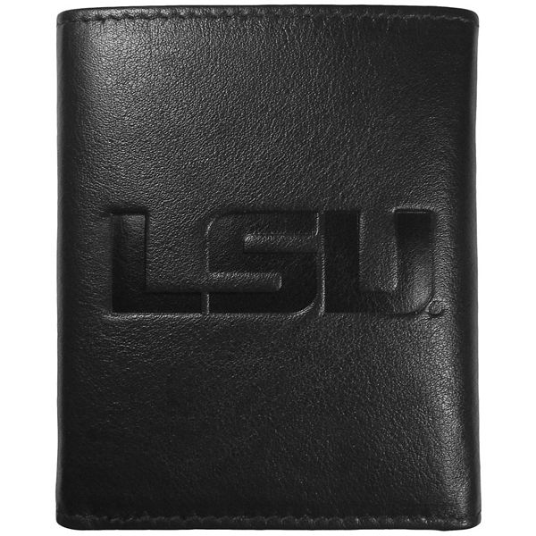 LSU Tigers Embossed Leather Trifold Wallet