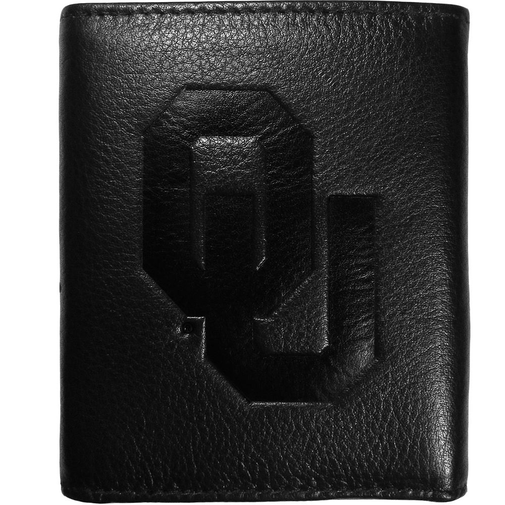 Oklahoma Sooners Embossed Leather Trifold Wallet